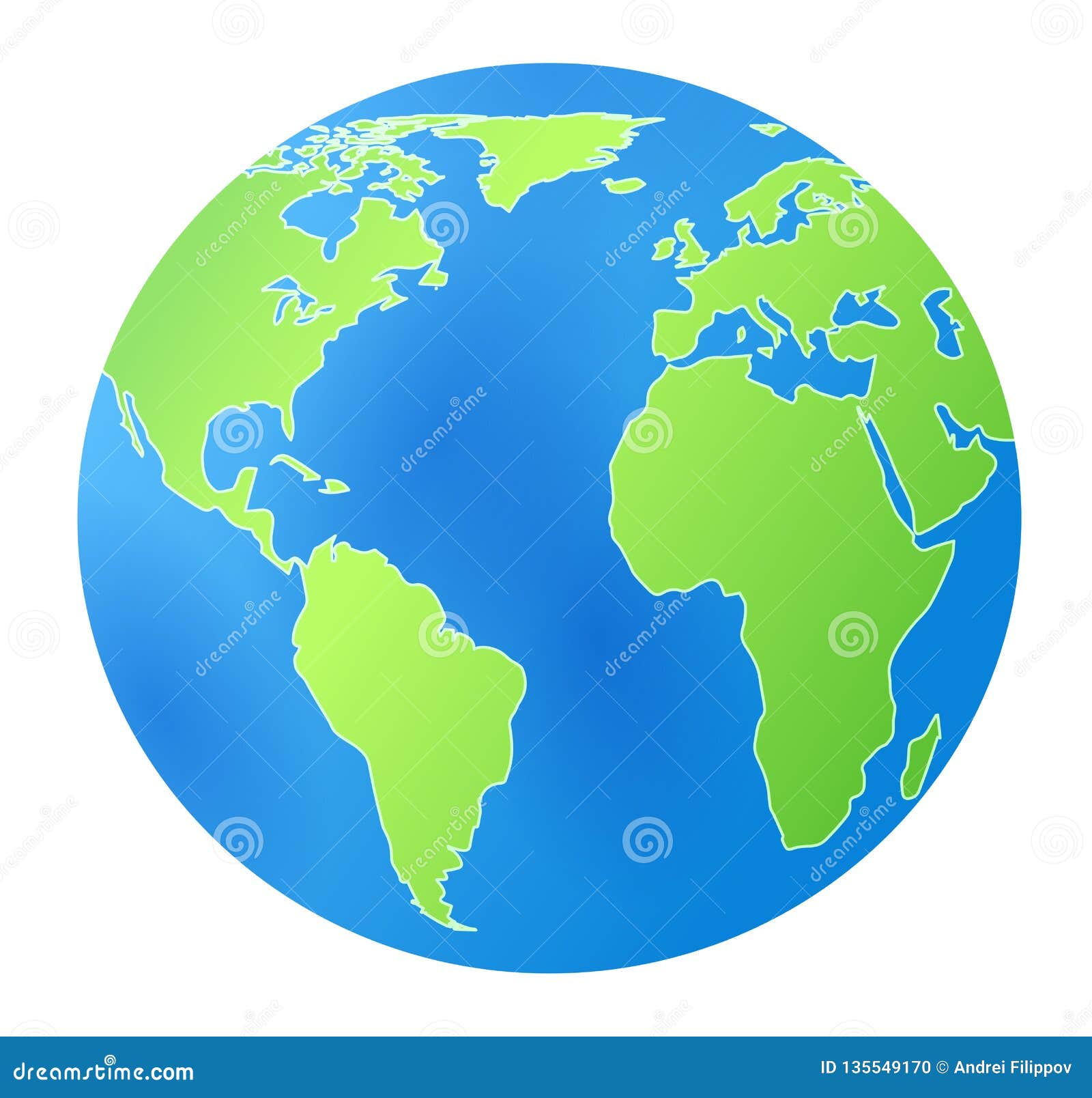 Isolated Vector Beautiful Icon with Stylized Earth Stock Vector ...