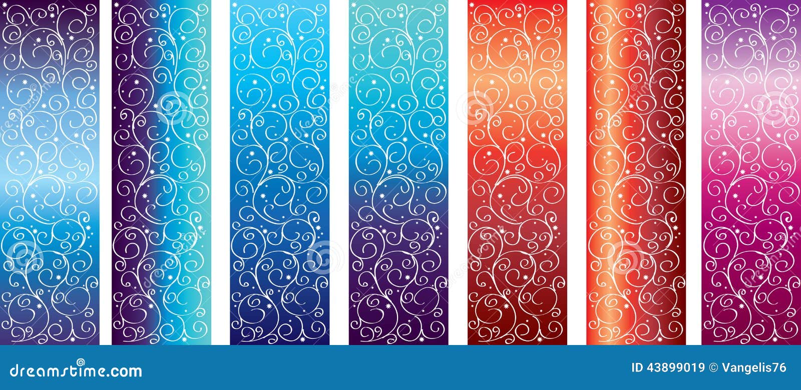 Vector. Beautiful Set Backgrounds with Curls Stock Vector ...