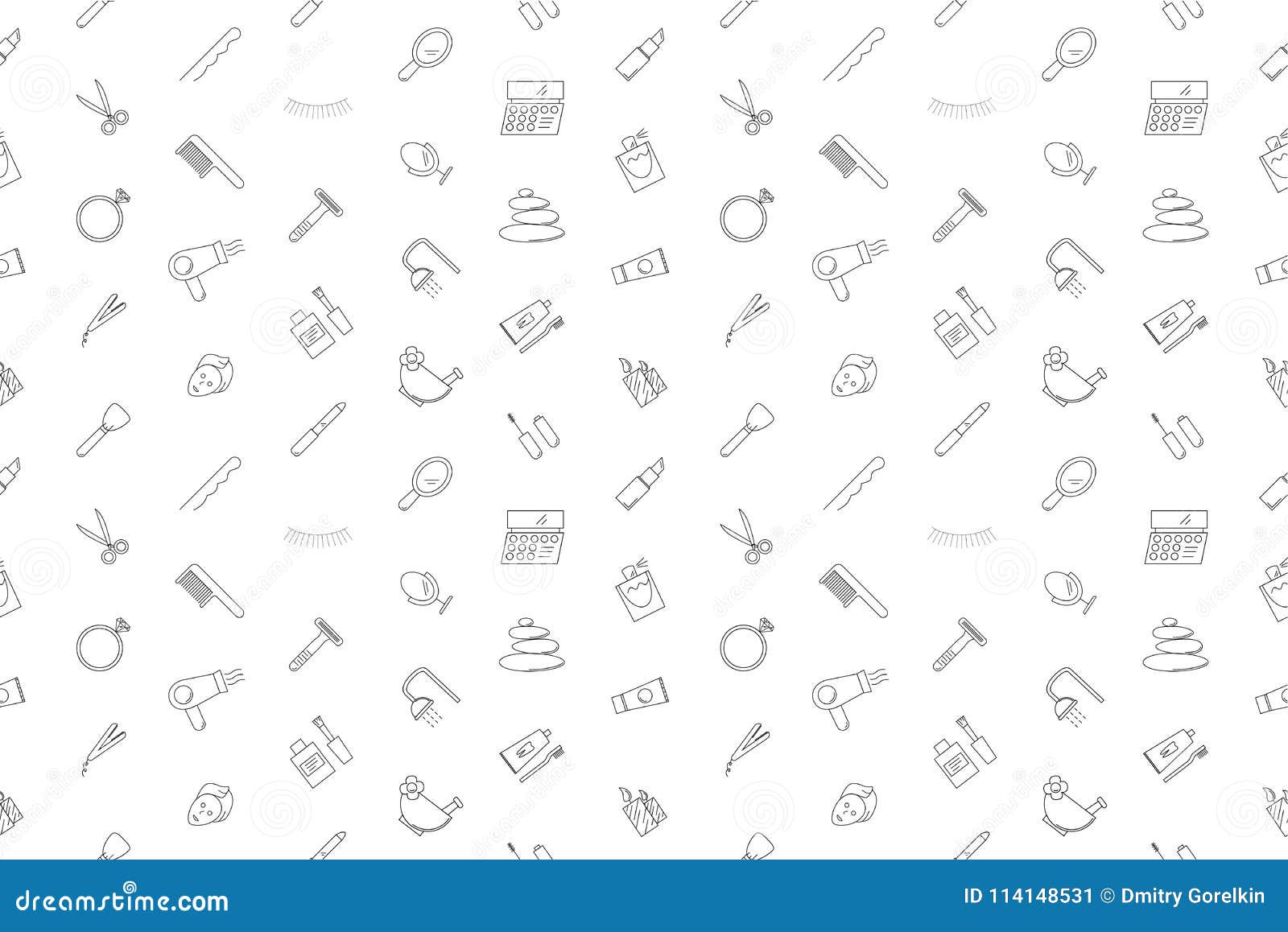 Vector Beauty Pattern. Beauty Seamless Background Stock Vector ...