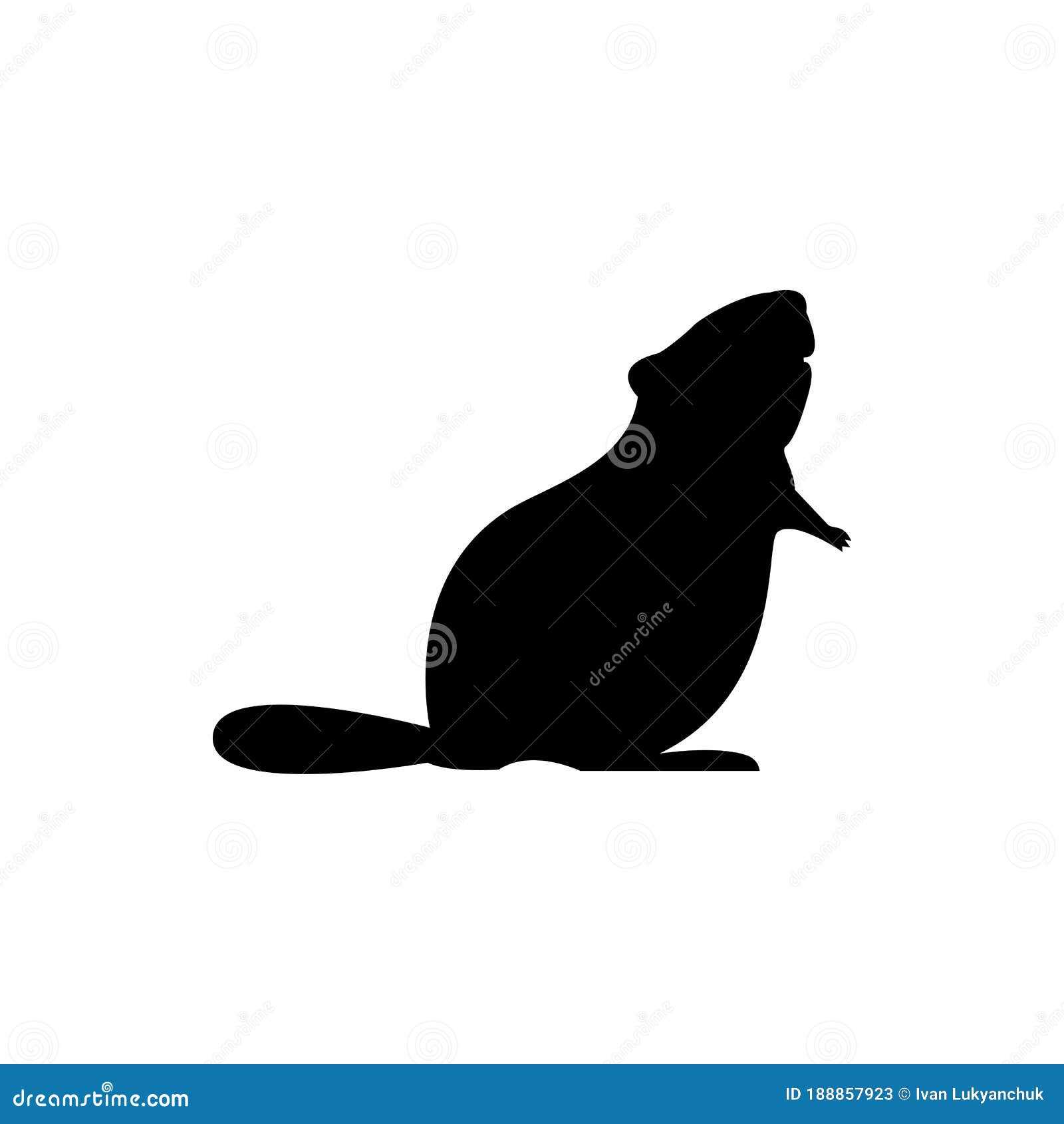 Vector Beaver Silhouette View Side for Retro Logos, Emblems, Badges ...