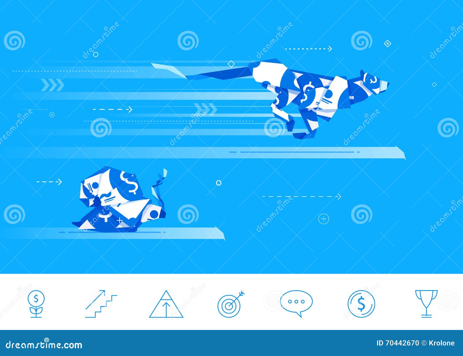 Vector Bedrijfsconceptenillustratie De Bedrijfs Concurrentie Vector ...