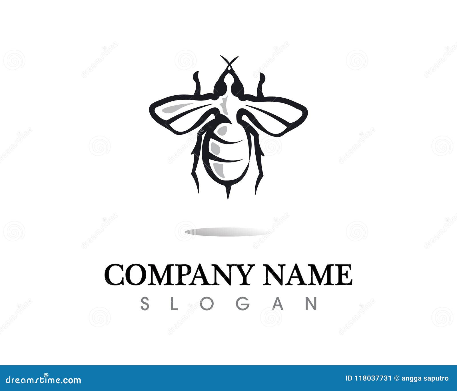 Vector Bee Honey Honey Bee Logo Nice Orange Sweet Unique Warm De Stock ...