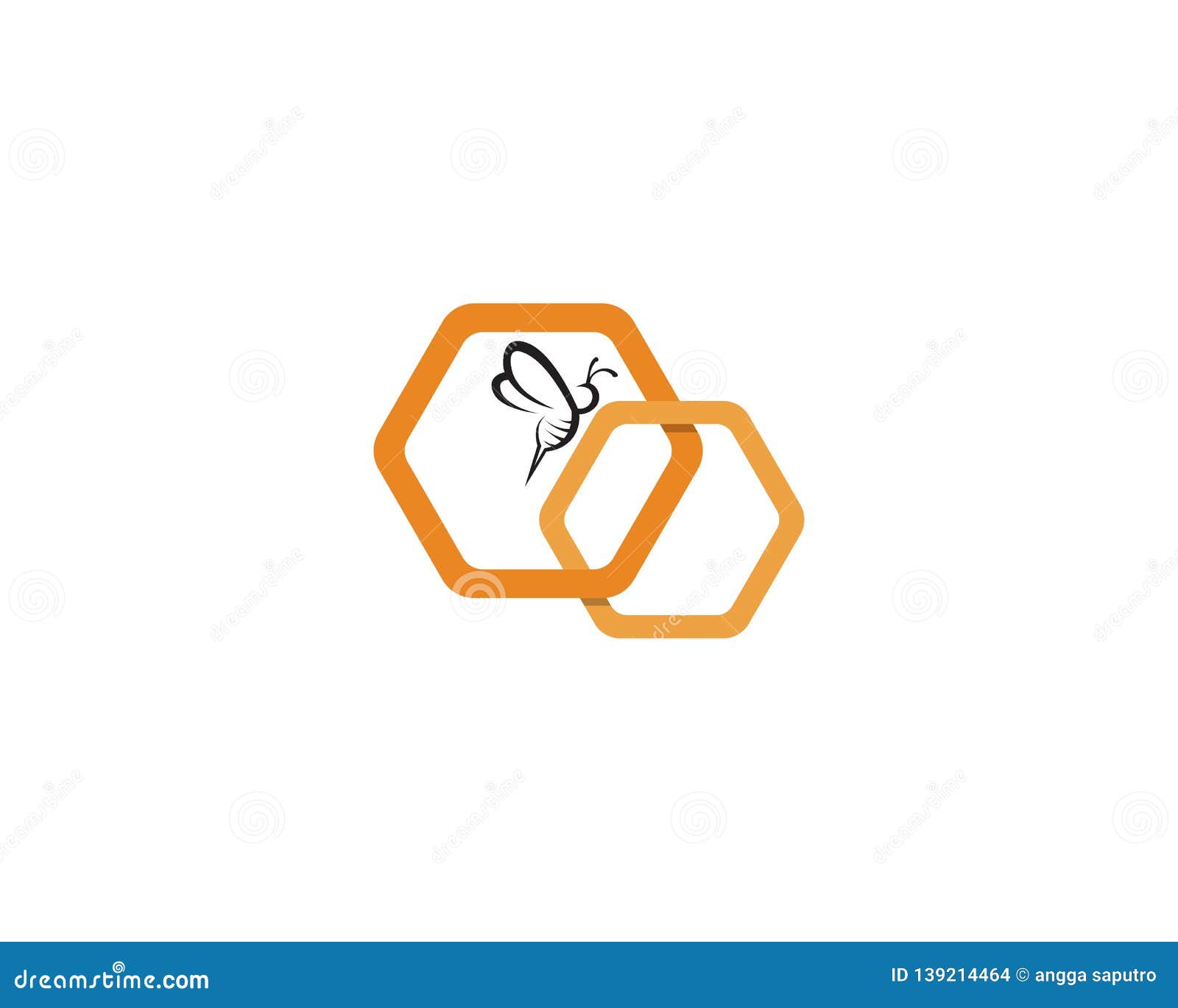 Vector Bee Honey Honey Bee Logo Nice Orange Sweet Unique Warm Design ...