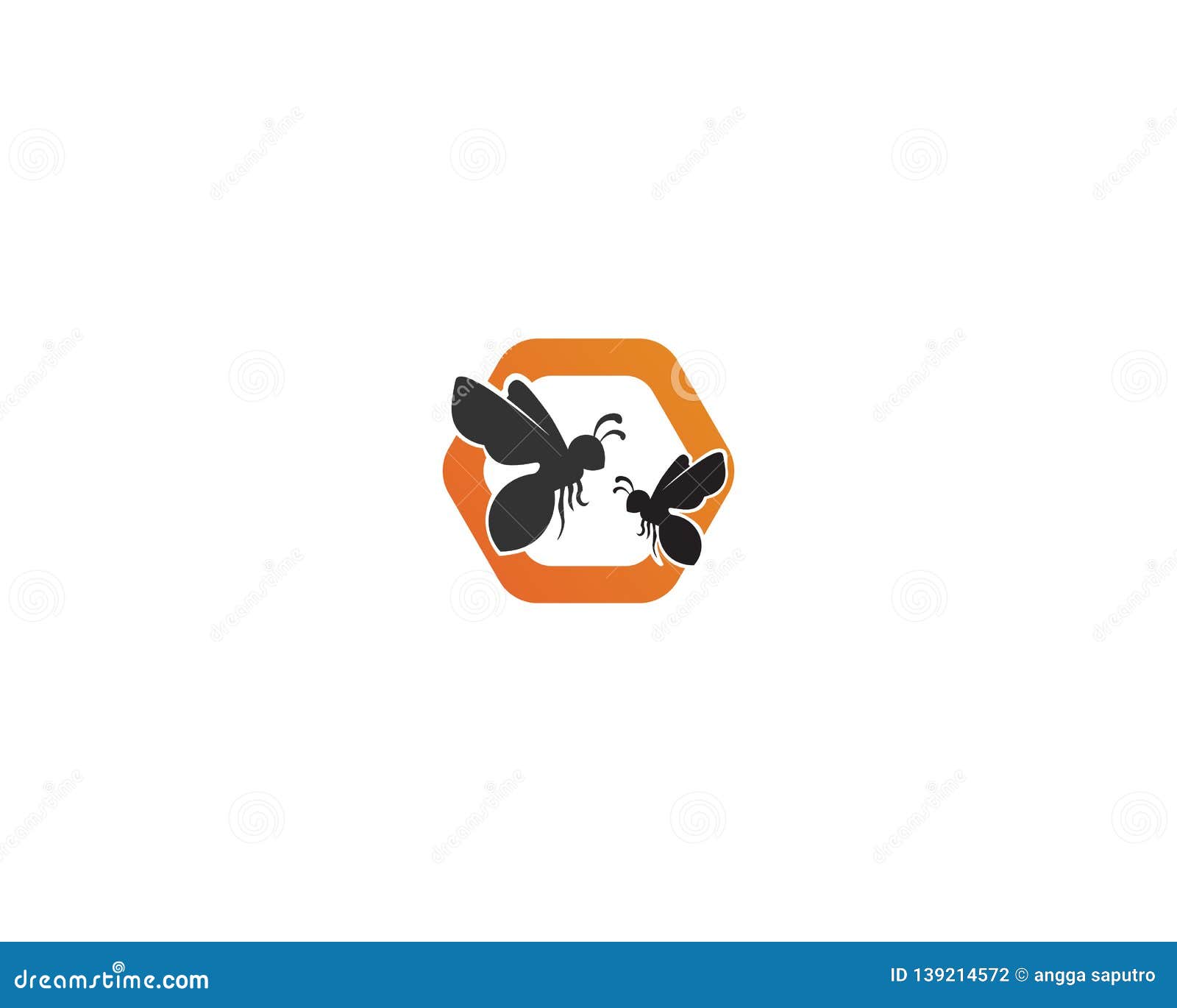 Vector Bee Honey Honey Bee Logo Nice Orange Sweet Unique Warm Design ...