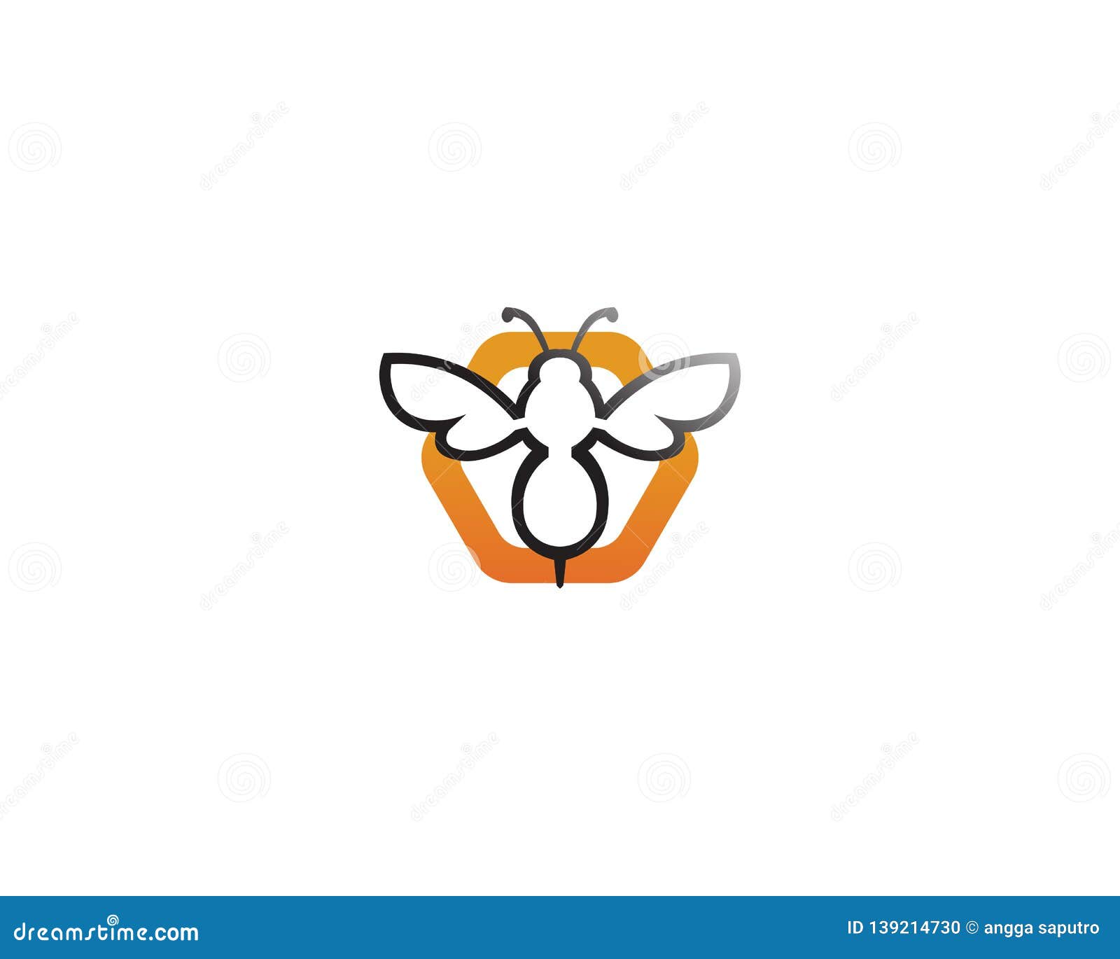 Vector Bee Honey Honey Bee Logo Nice Orange Sweet Unique Warm Design ...