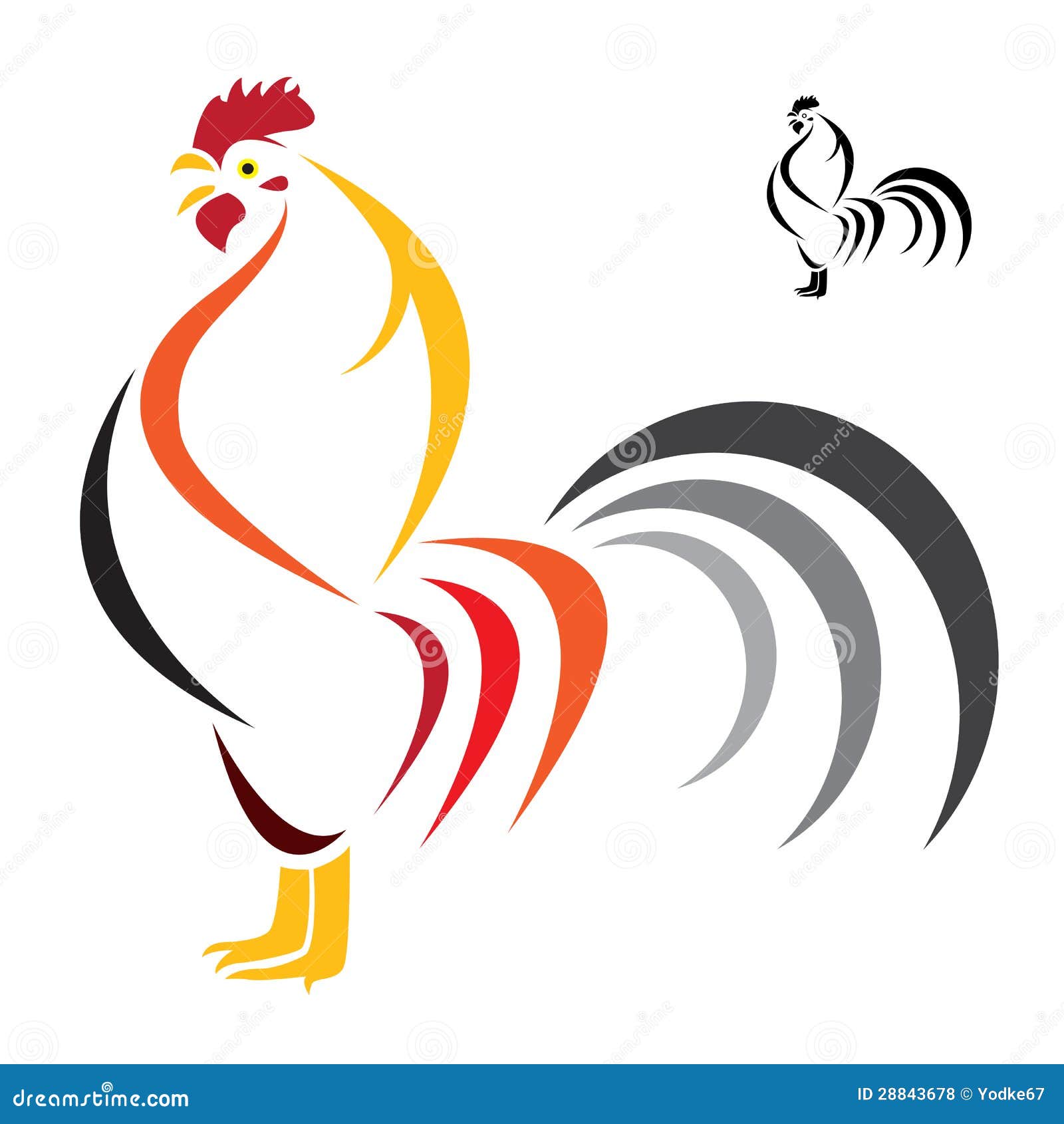 Vector beeld van een haan vector illustratie. Illustration of ...