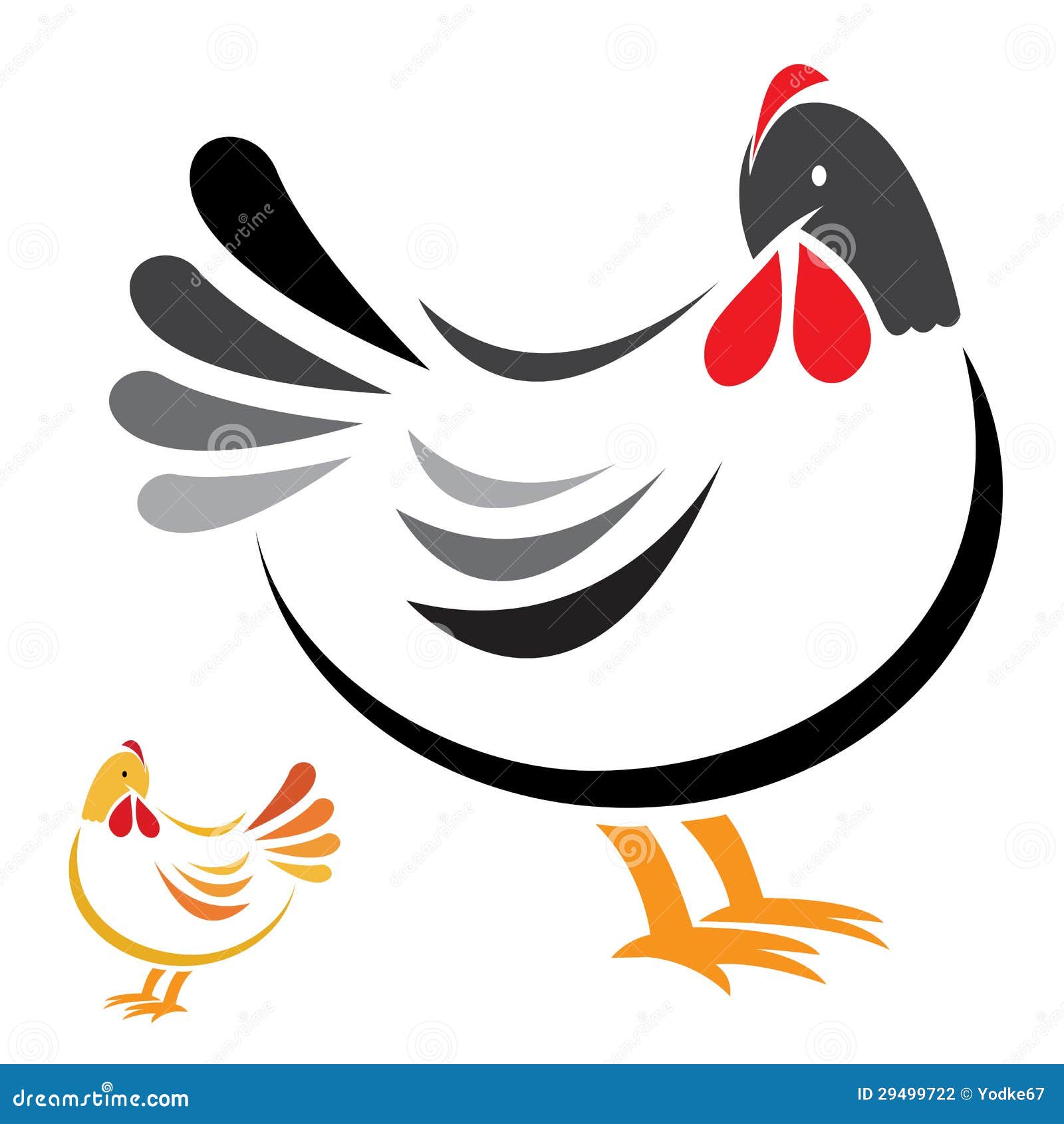 Vector beeld van een kip vector illustratie. Illustration of ...
