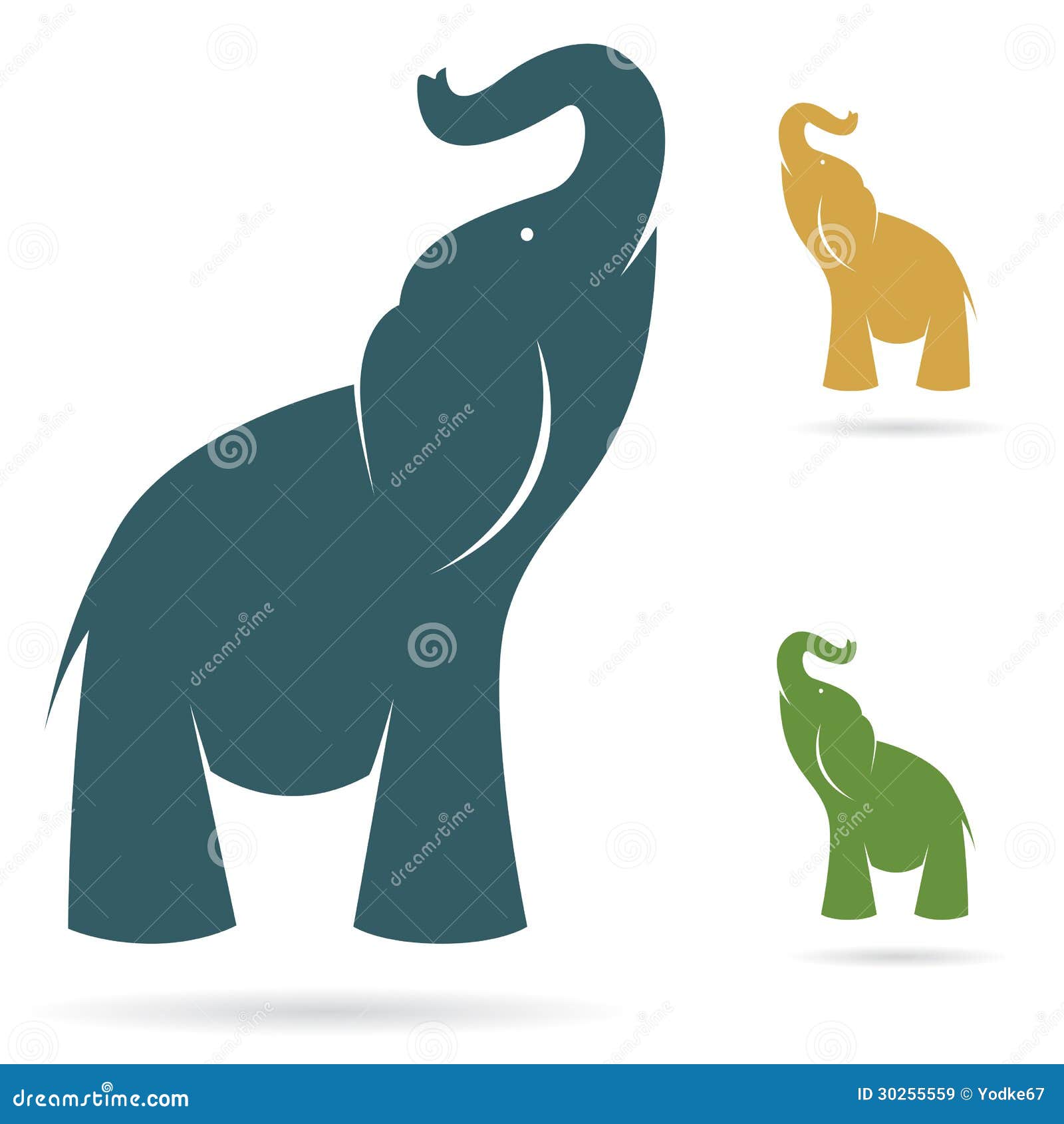 Vector Beeld Van Een Olifant Vector Illustratie - Illustration of ...