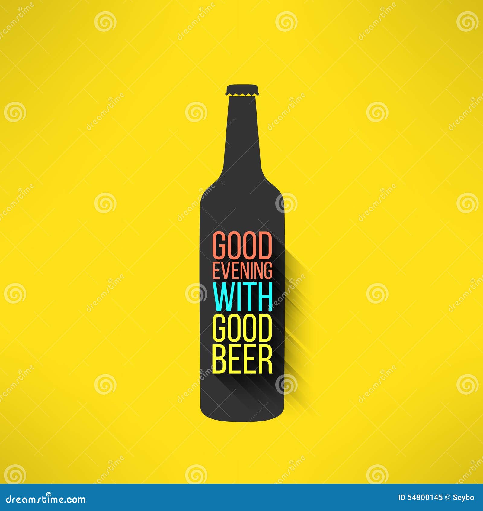 Vector Beer Bottle Design Background with a Cool Stock Vector ...