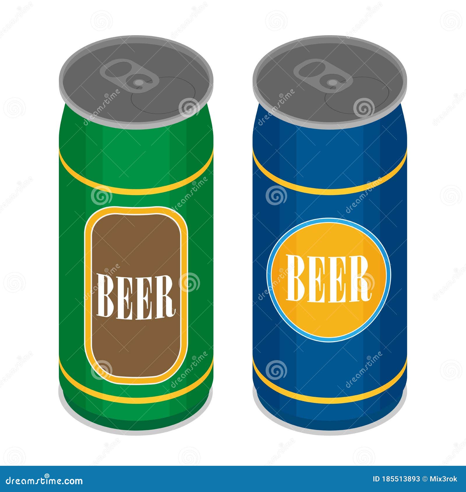 Vector Beer Can Flat Style Icon Stock Vector - Illustration of sign ...