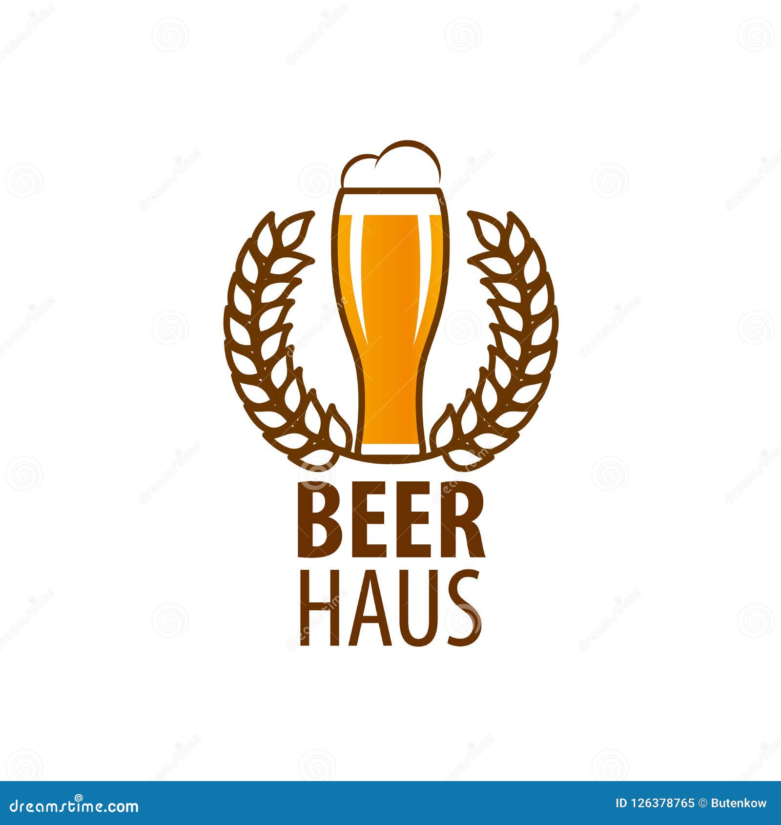Vector beer logo stock vector. Illustration of graphic - 126378765