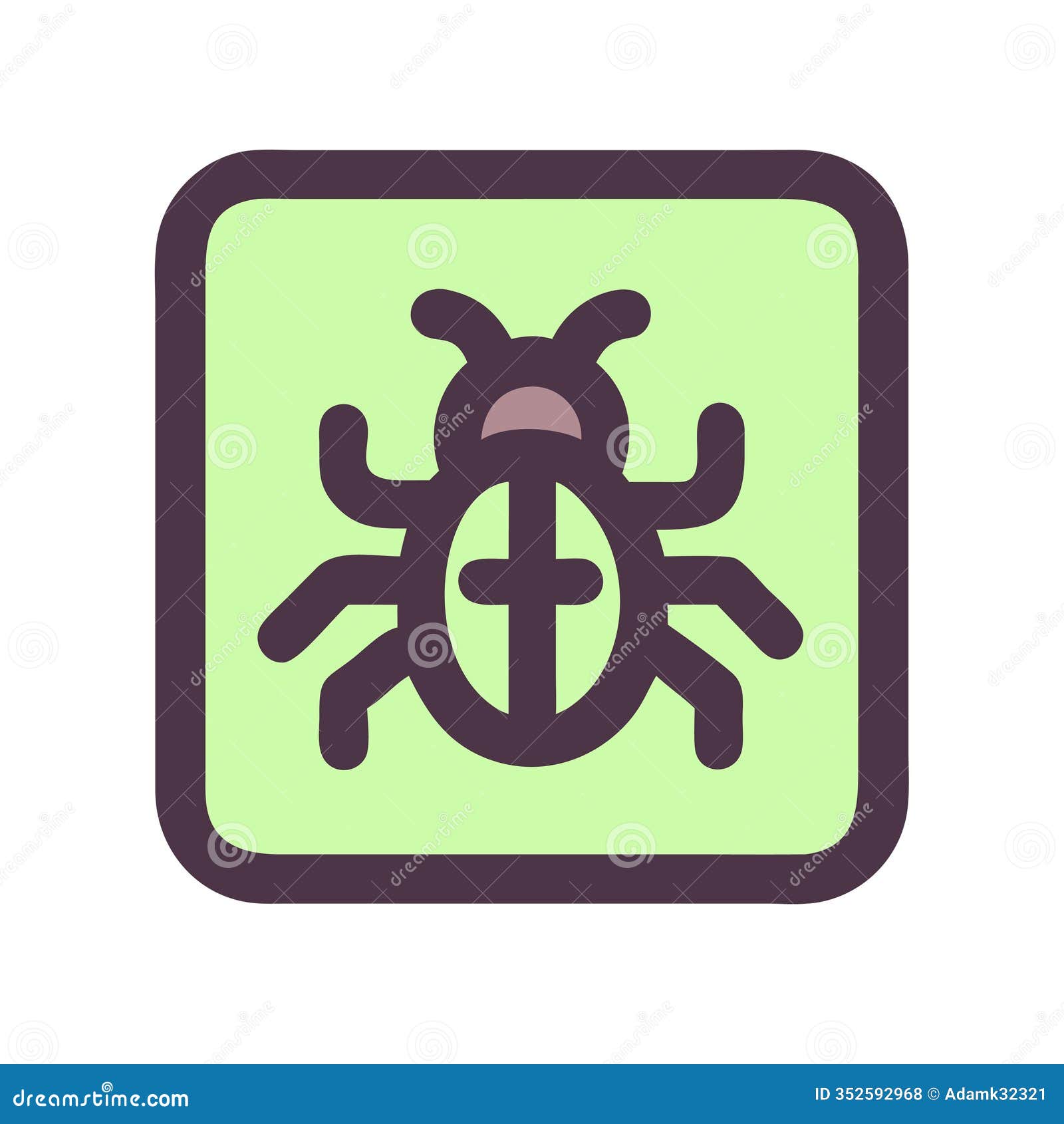 Vector of Beetle in Square Shape for Insect Illustration and Graphic ...