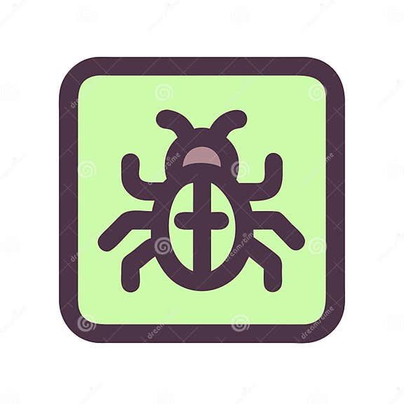 Vector of Beetle in Square Shape for Insect Illustration and Graphic ...
