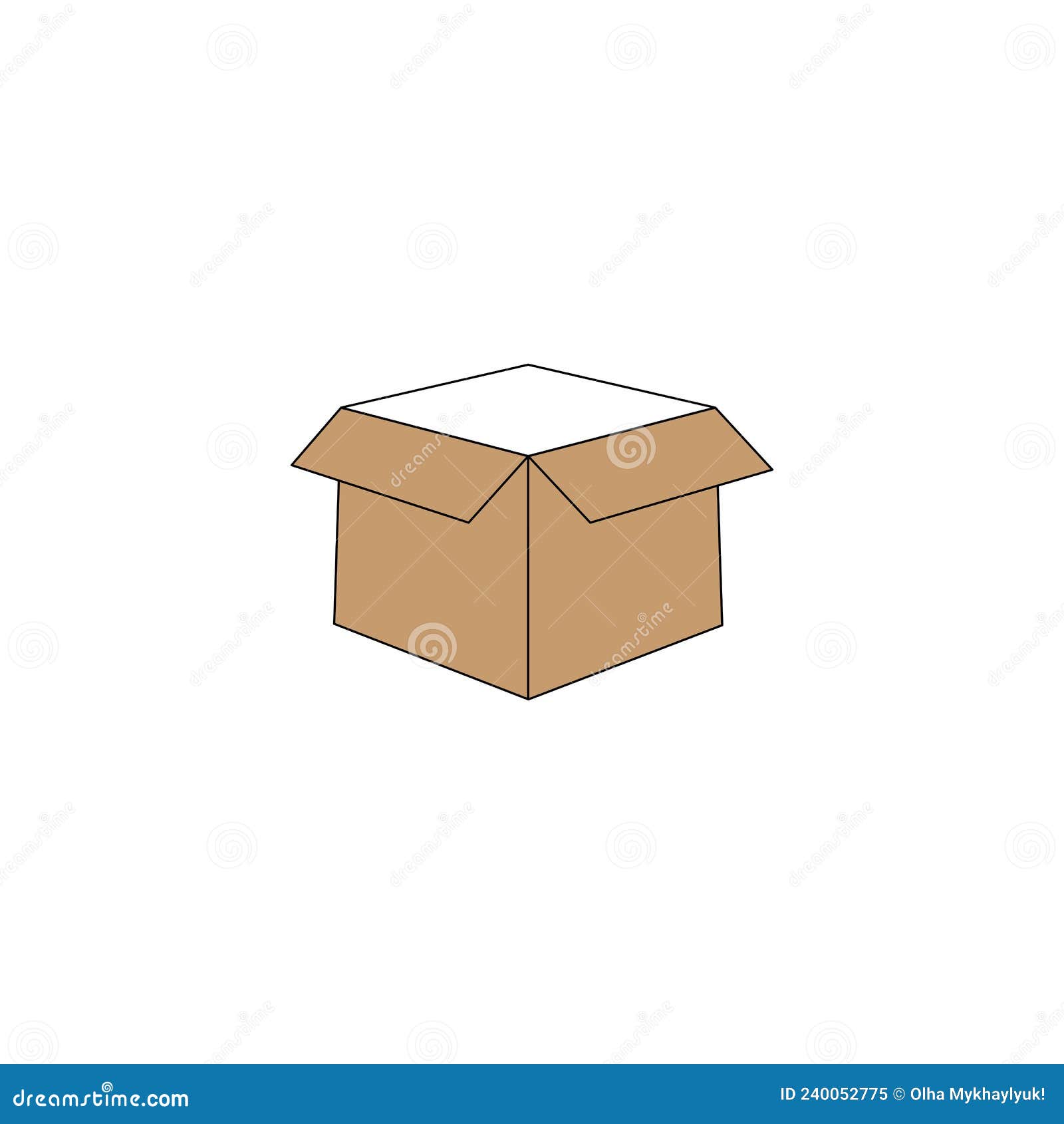 Vector Beige Empty Paper Box, Template for Your Design EPS 10 Stock ...