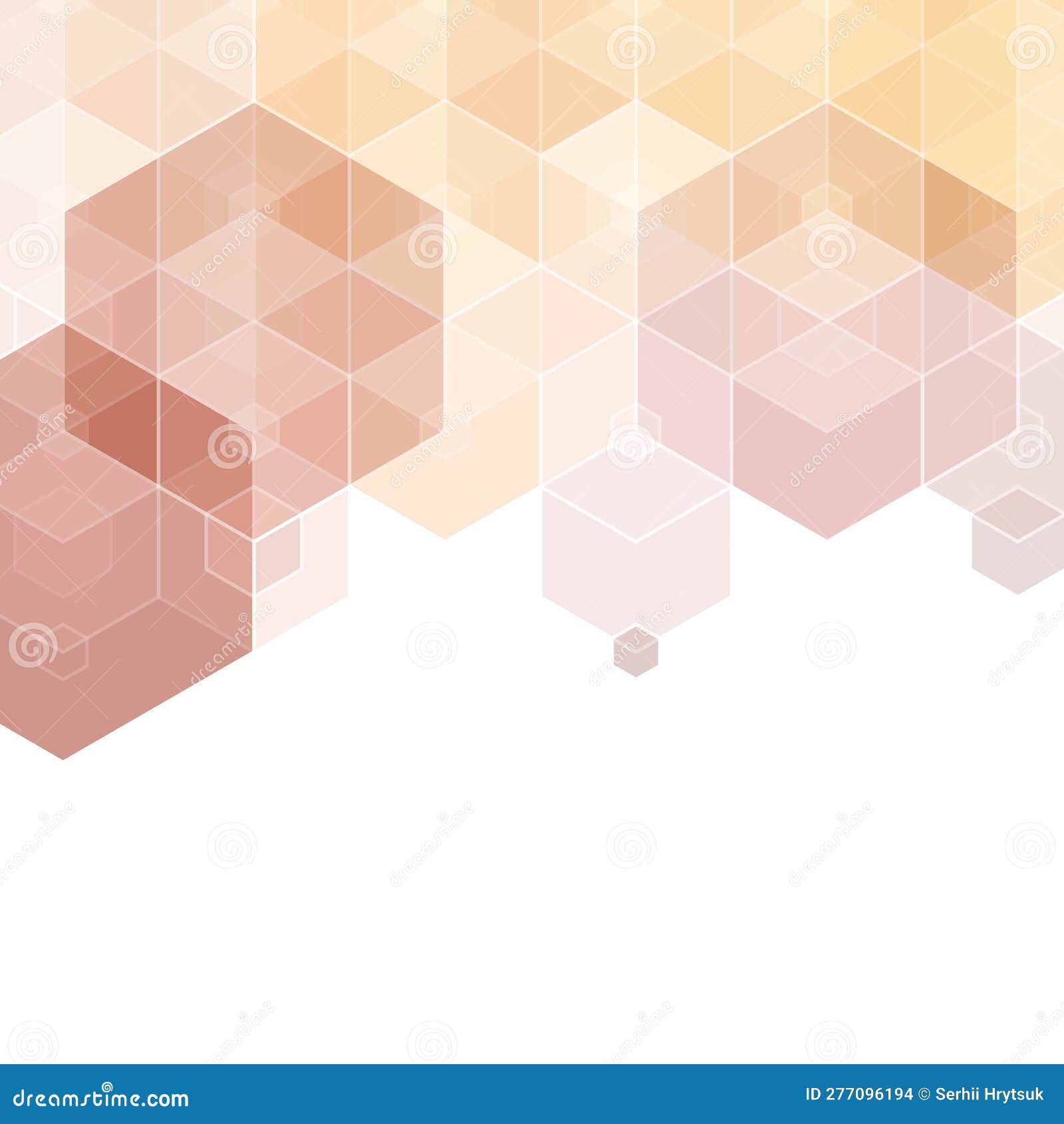 Vector Beige Hexagon Pattern. Geometric Abstract Background with Simple ...