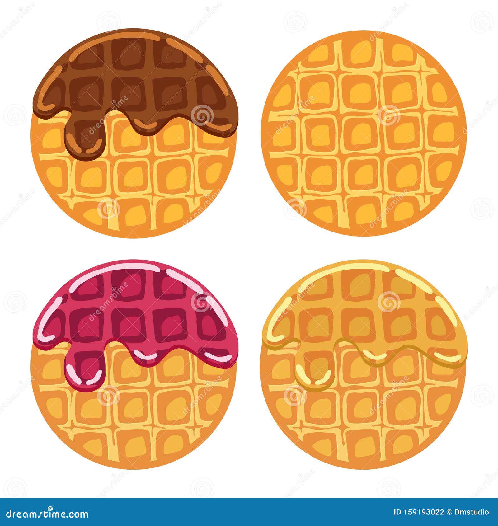 Belgian Waffles Or Viennese Waffles. Funny Smiling Cute Waffle Vector ... Belgian Waffles Or Viennese Waffles. Funny Smiling Cute Waffle Vector ...