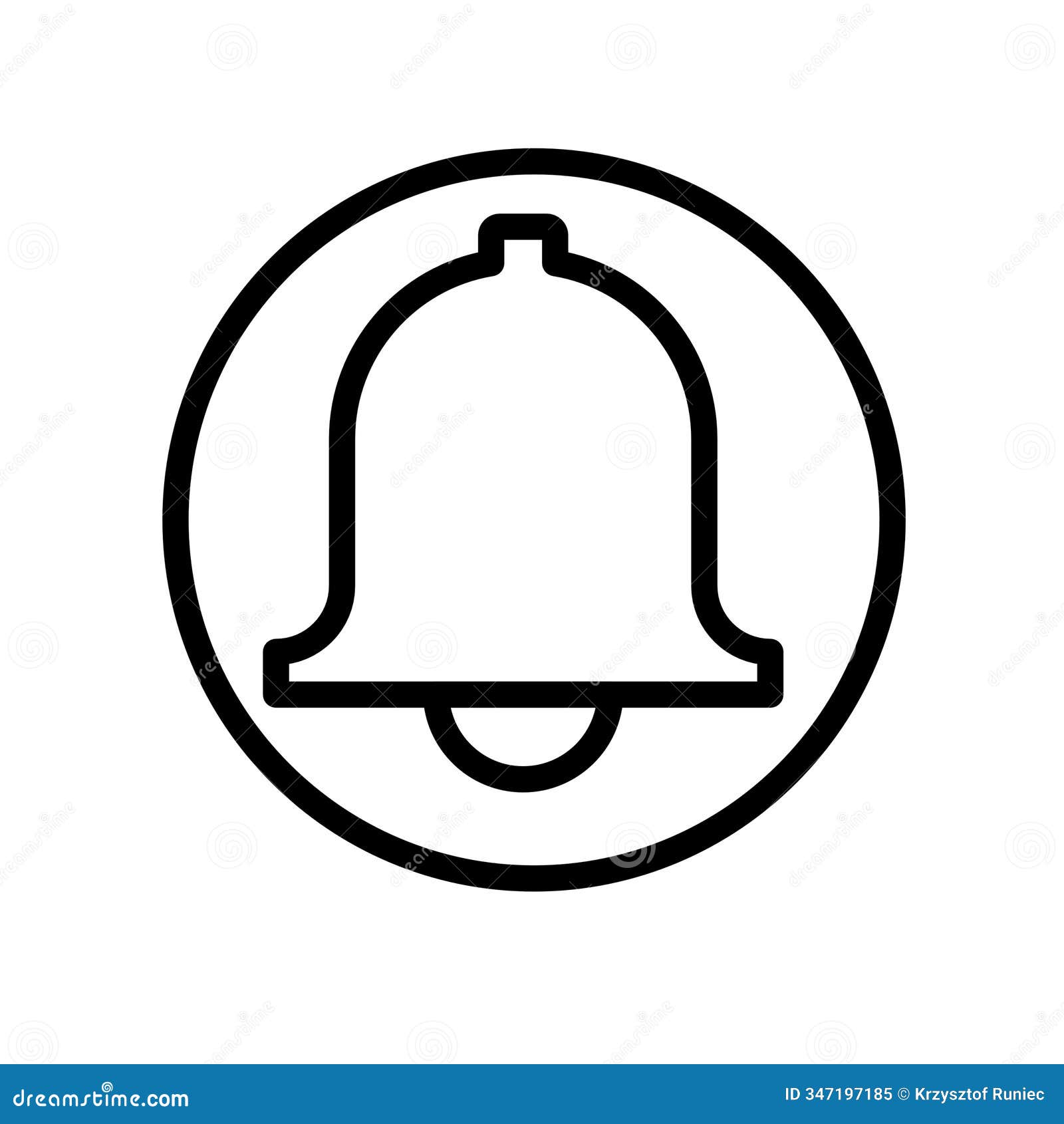 Vector bell icon stock illustration. Illustration of alert - 347197185