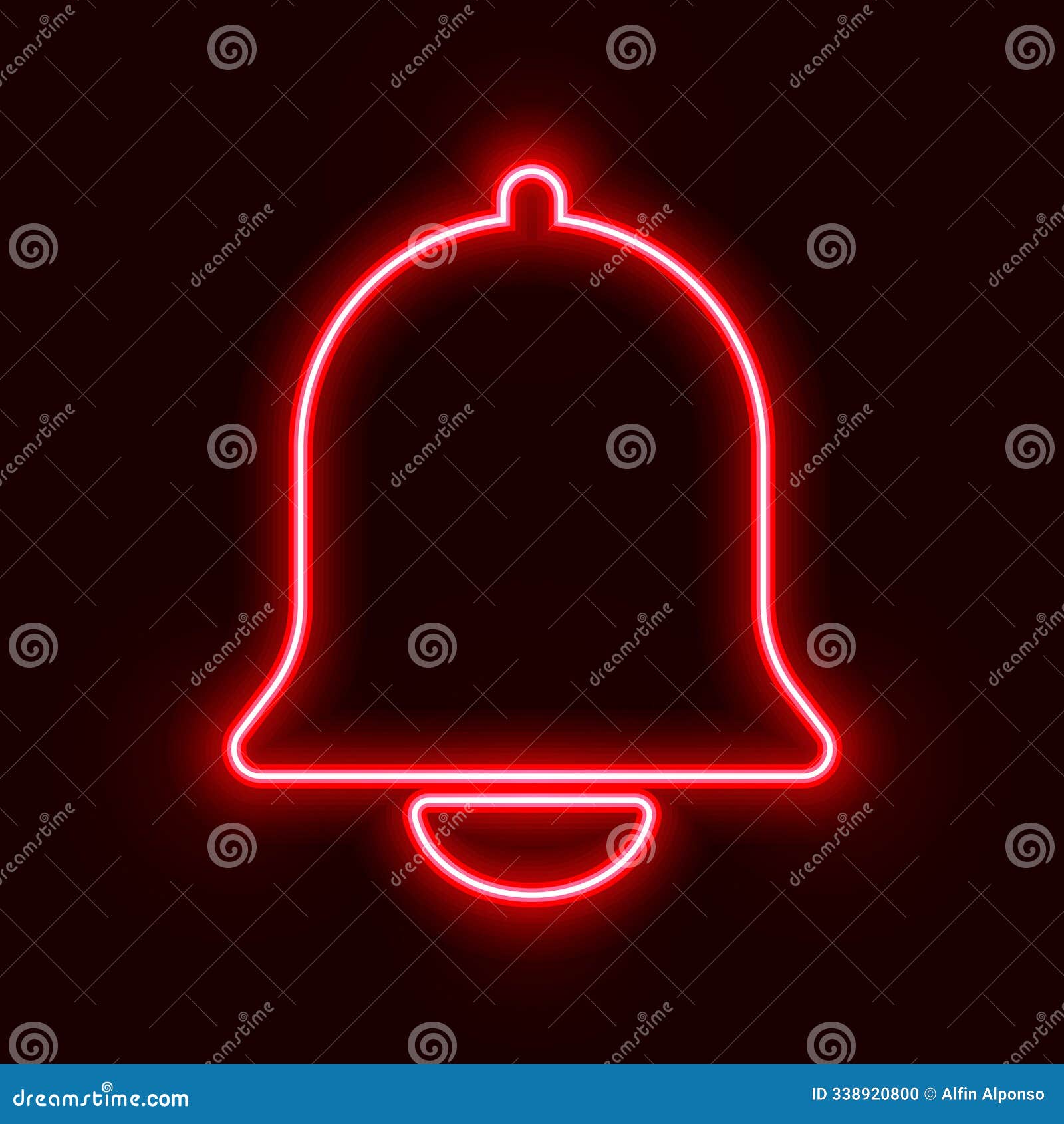 Vector Bell Icon Neon Style Stock Vector - Illustration of modern ...