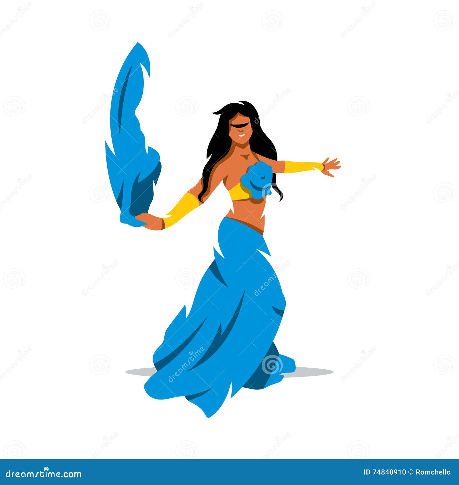Vector Belly Dancing Black Woman Silhouette On White 50067053