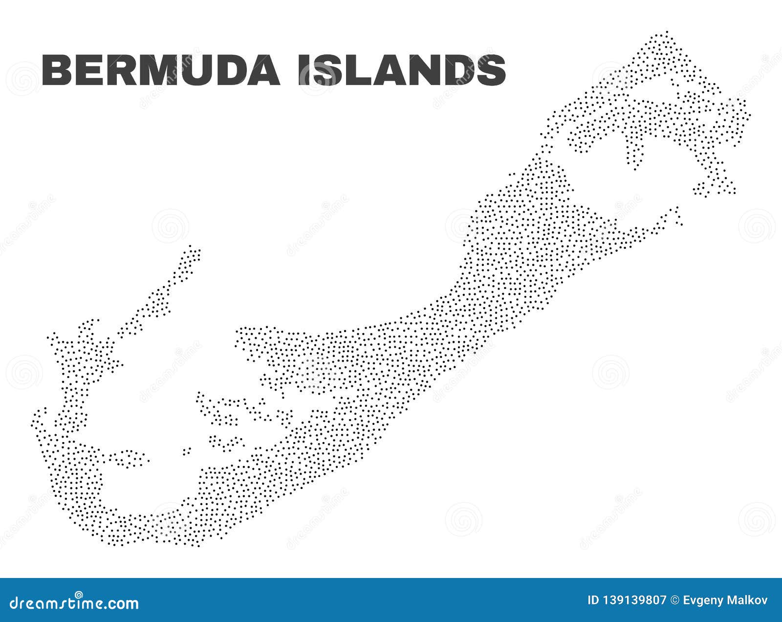Vector Bermuda Islands Map of Points Stock Vector - Illustration of ...
