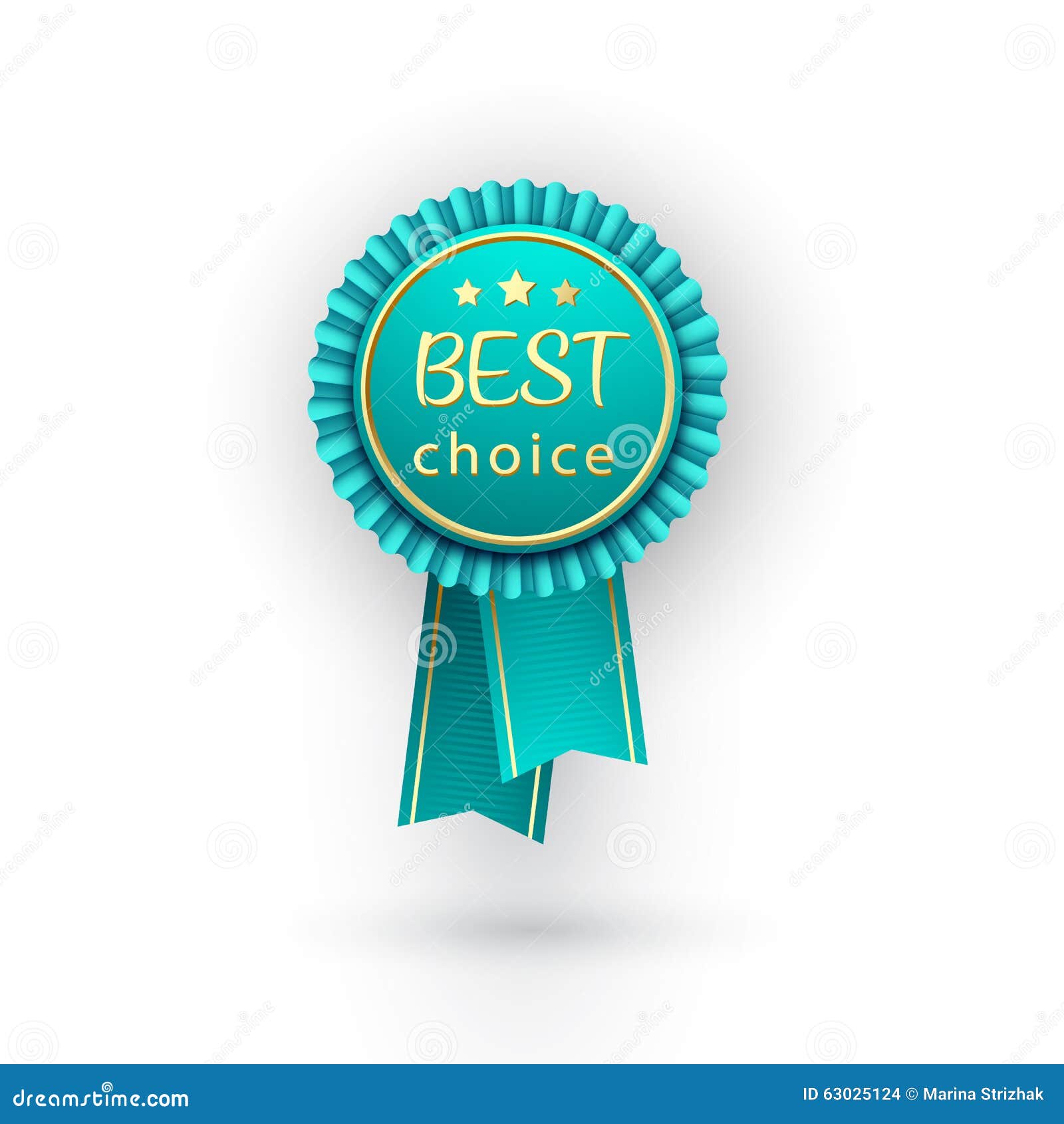 Vector Best Choice Blue Label with Ribbons Stock Vector - Illustration ...