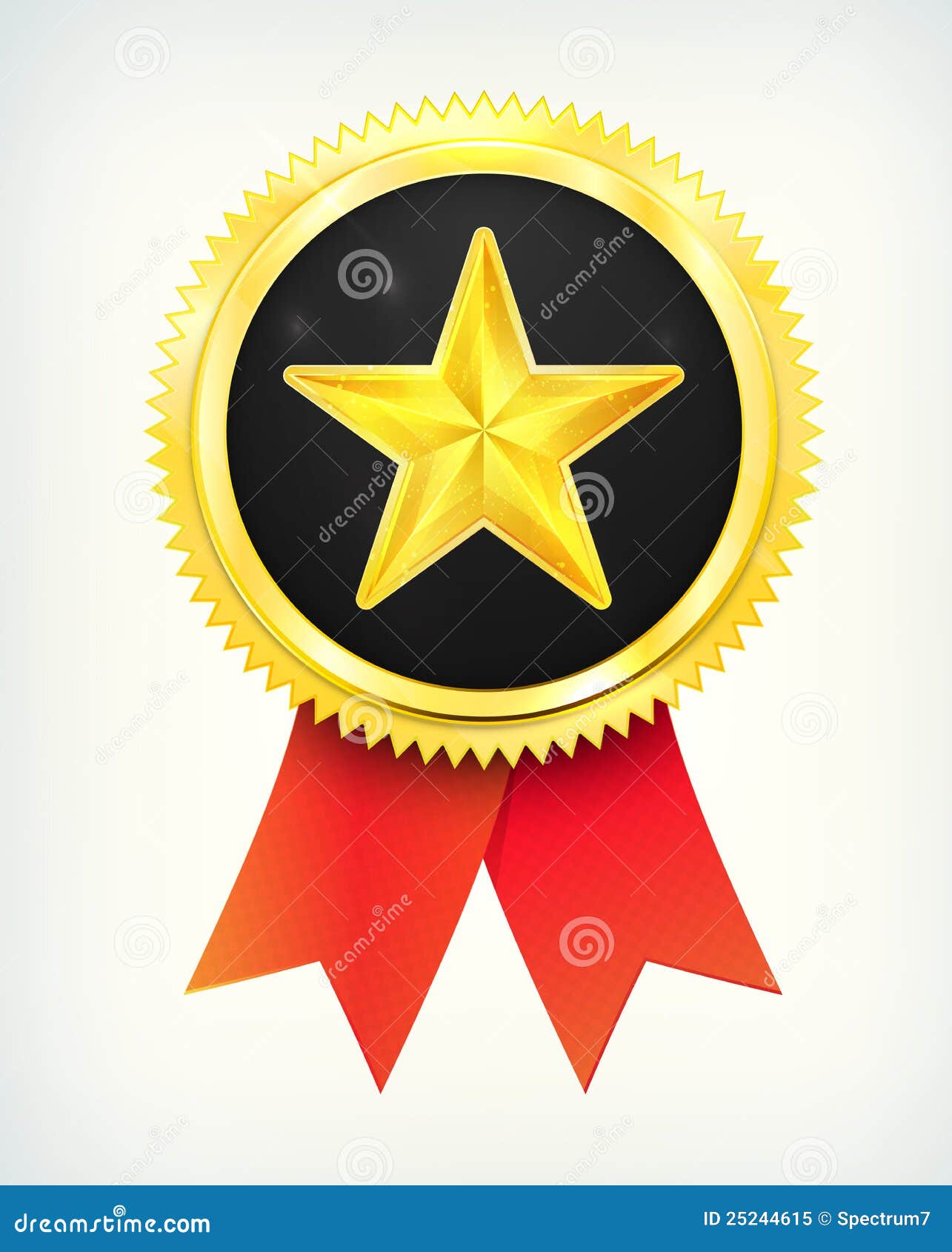 Vector Best Choice Golden Star Label with Ribbons Stock Vector ...