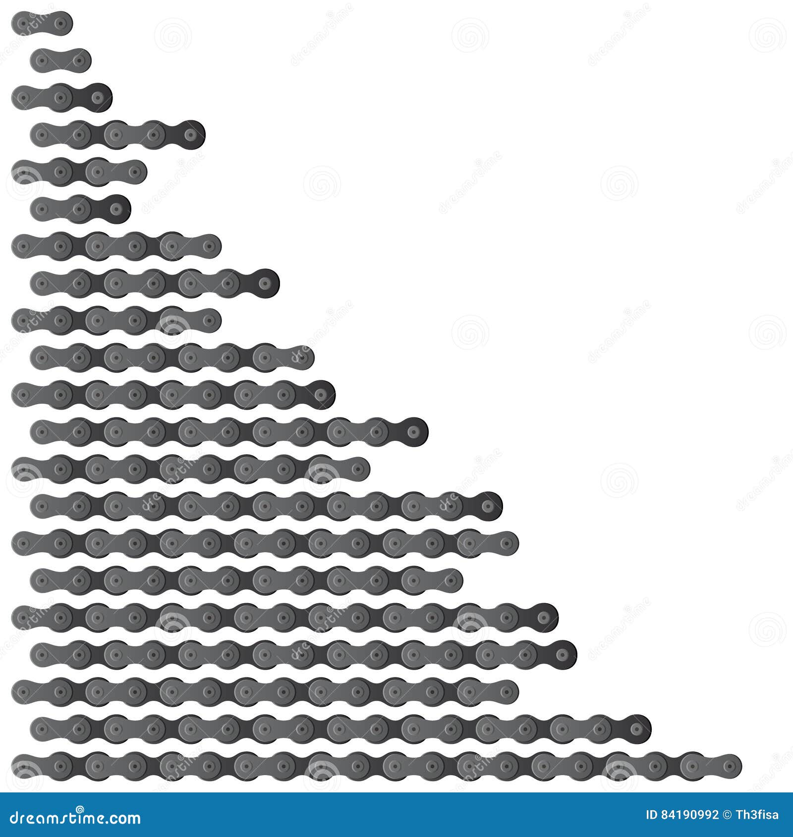 Vector bicycle chain stock vector. Illustration of arrangement - 84190992