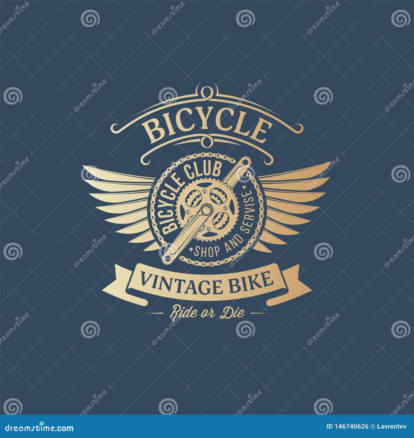 Vector bicycle emblem stock vector. Illustration of ride - 146740626