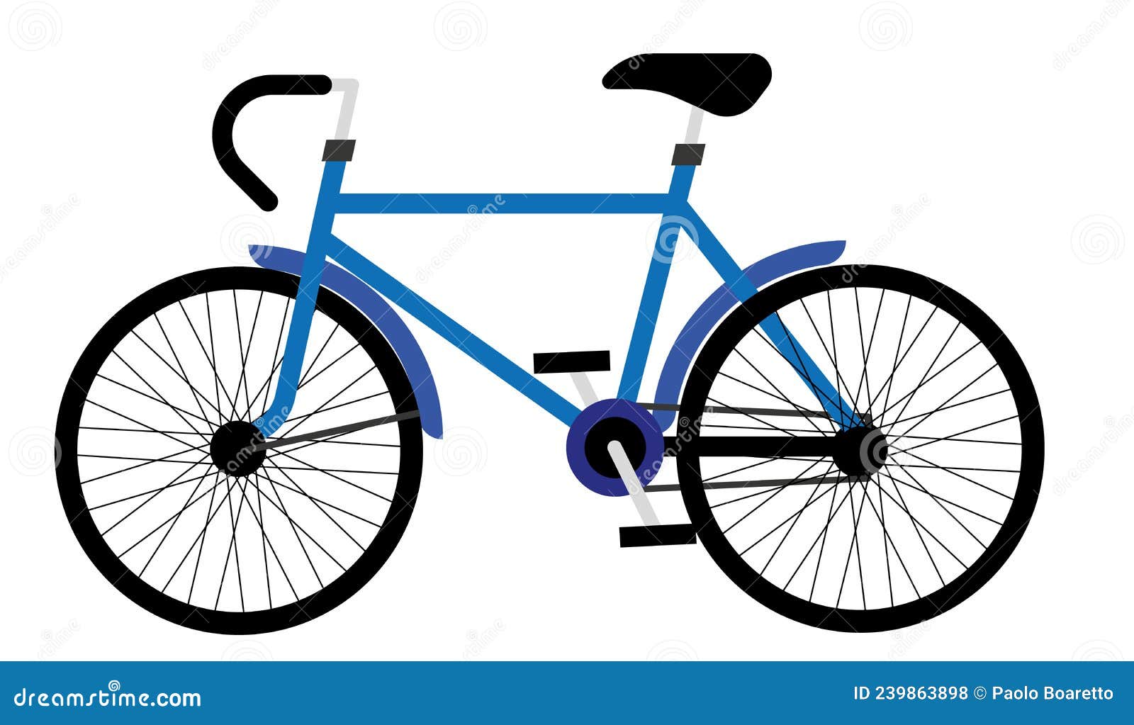 Vector Bicycle Illustration Stock Illustration - Illustration of race ...