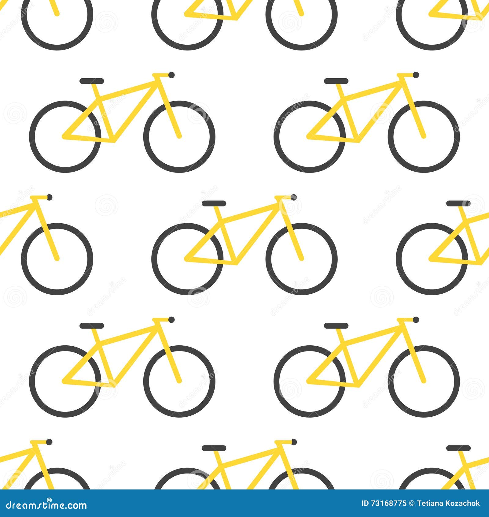 Vector Bicycle Pattern. Flat Design Stock Vector - Illustration of ...