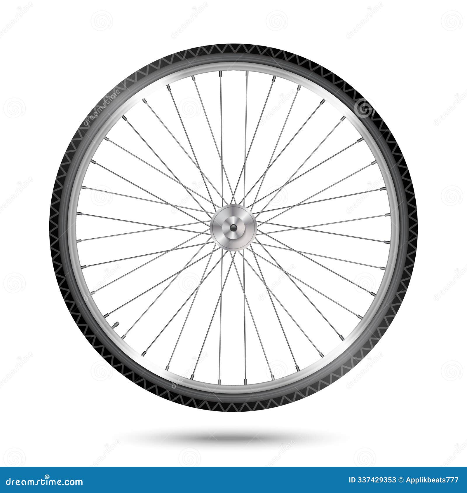 Vector Bicycle Wheel stock vector. Illustration of steel - 337429353