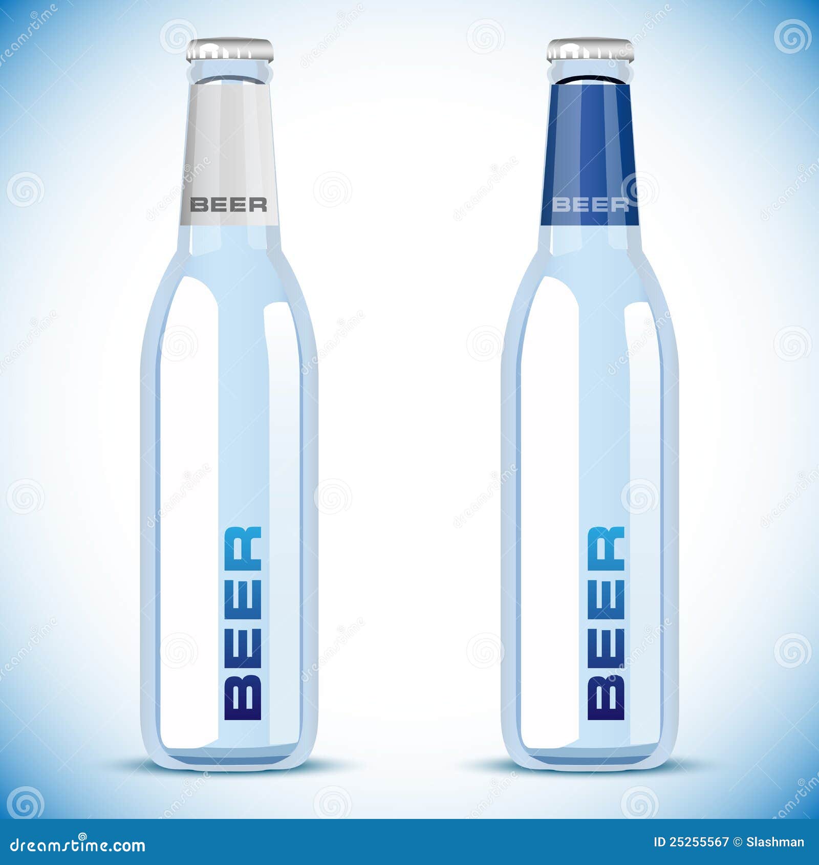 Vector Bierfles Op Witte Achtergrond Vector Illustratie - Illustration ...