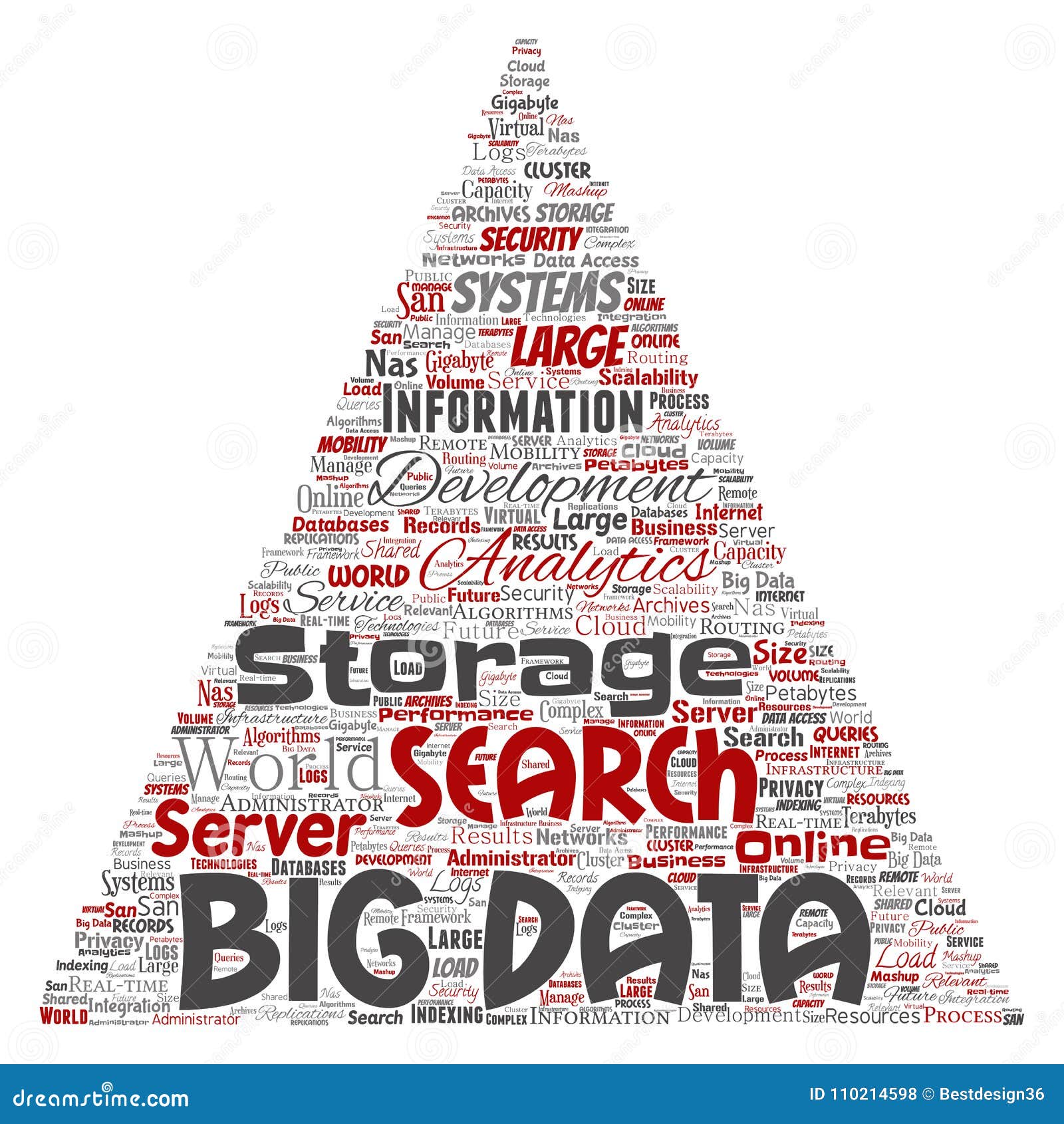 Vector Big Data Large Size Storage Systems Triangle Stock Vector ...