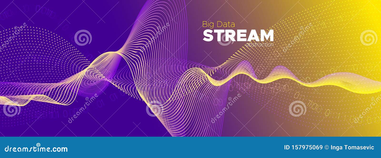 Vector Big Data. Light Technology Abstract Stock Vector - Illustration ...