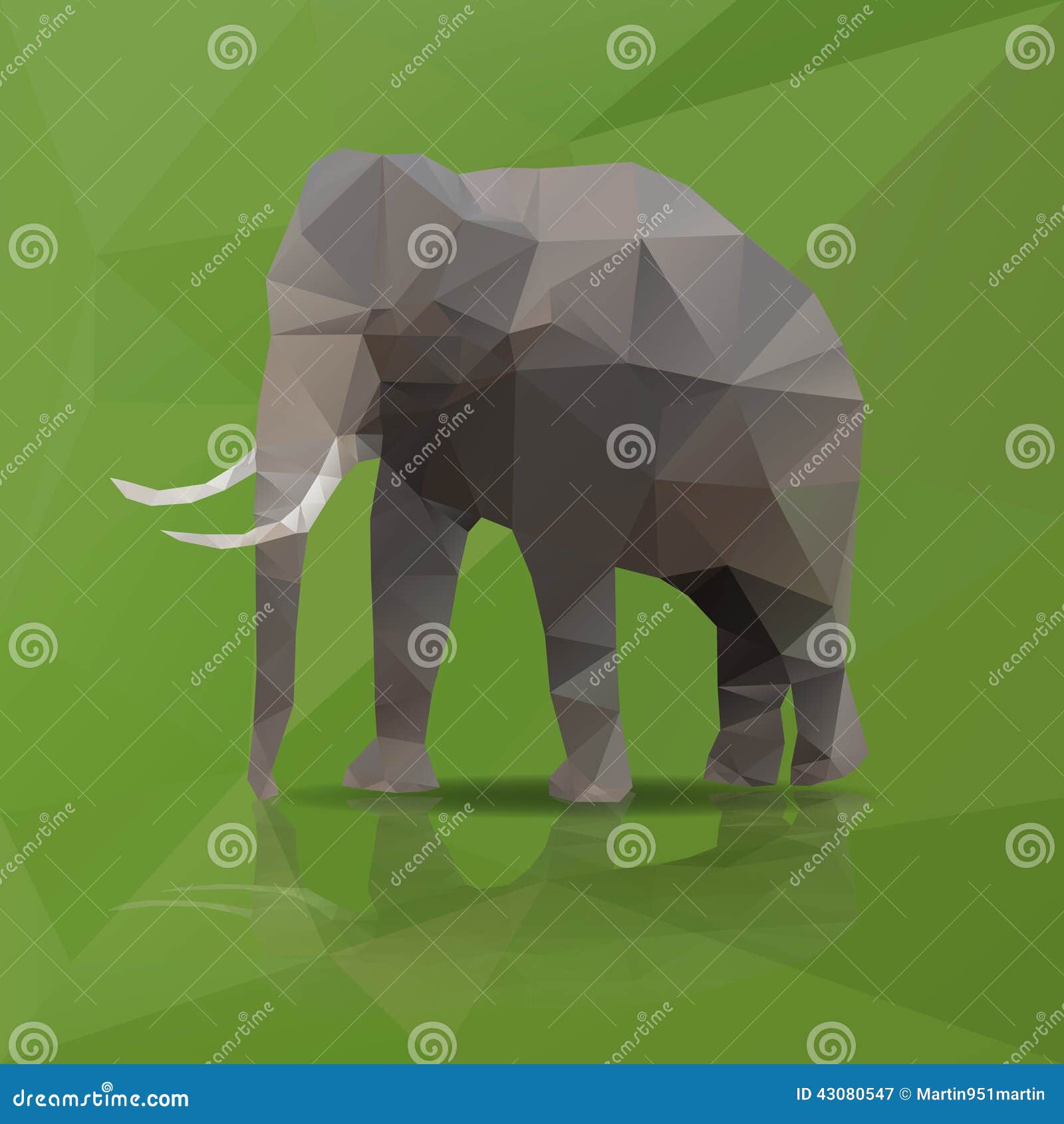 Vector Big Elephant from Triangles Stock Vector - Illustration of life ...