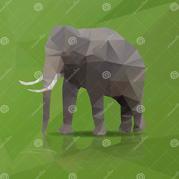 Vector Big Elephant from Triangles Stock Vector - Illustration of life ...