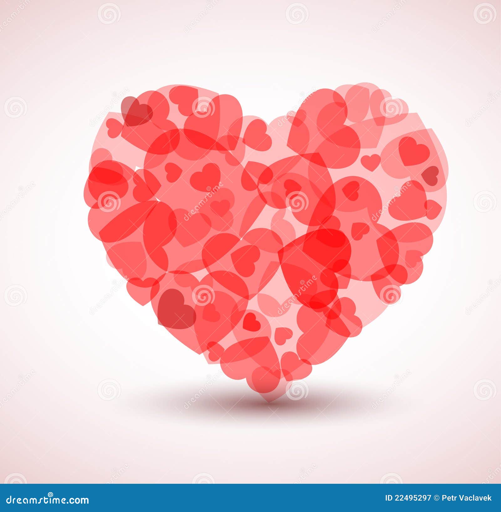 Vector Big Heart Made From Smaller Hearts Stock Vector - Illustration ...