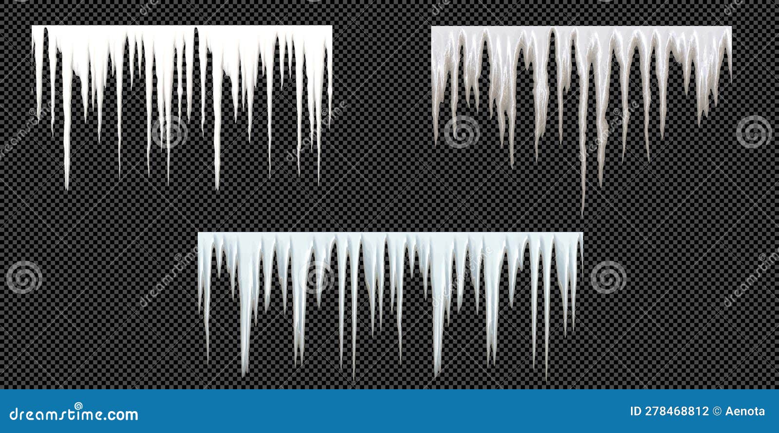 Vector Big Icicles Isolated on Transparent Background Stock Vector ...