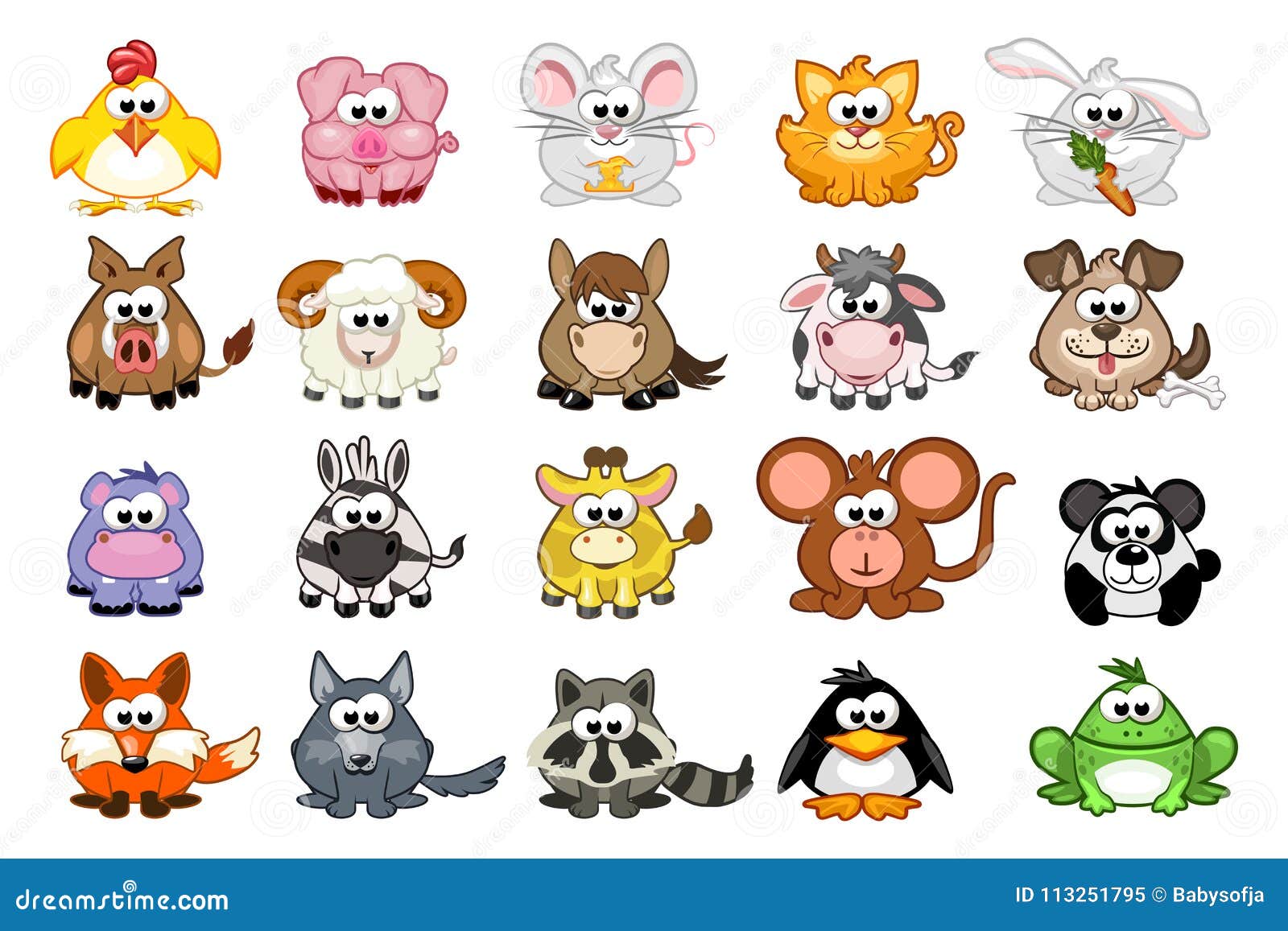 Set Of Cartoon Triangular Faces | CartoonDealer.com #86712473