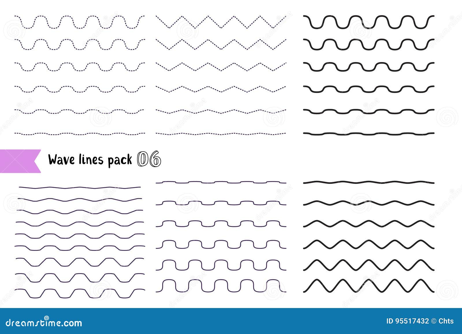 Vector Big Set of Wavy - Curvy and Zigzag - Criss Cross Horizontal ... Vector Big Set of Wavy - Curvy and Zigzag - Criss Cross Horizontal ...