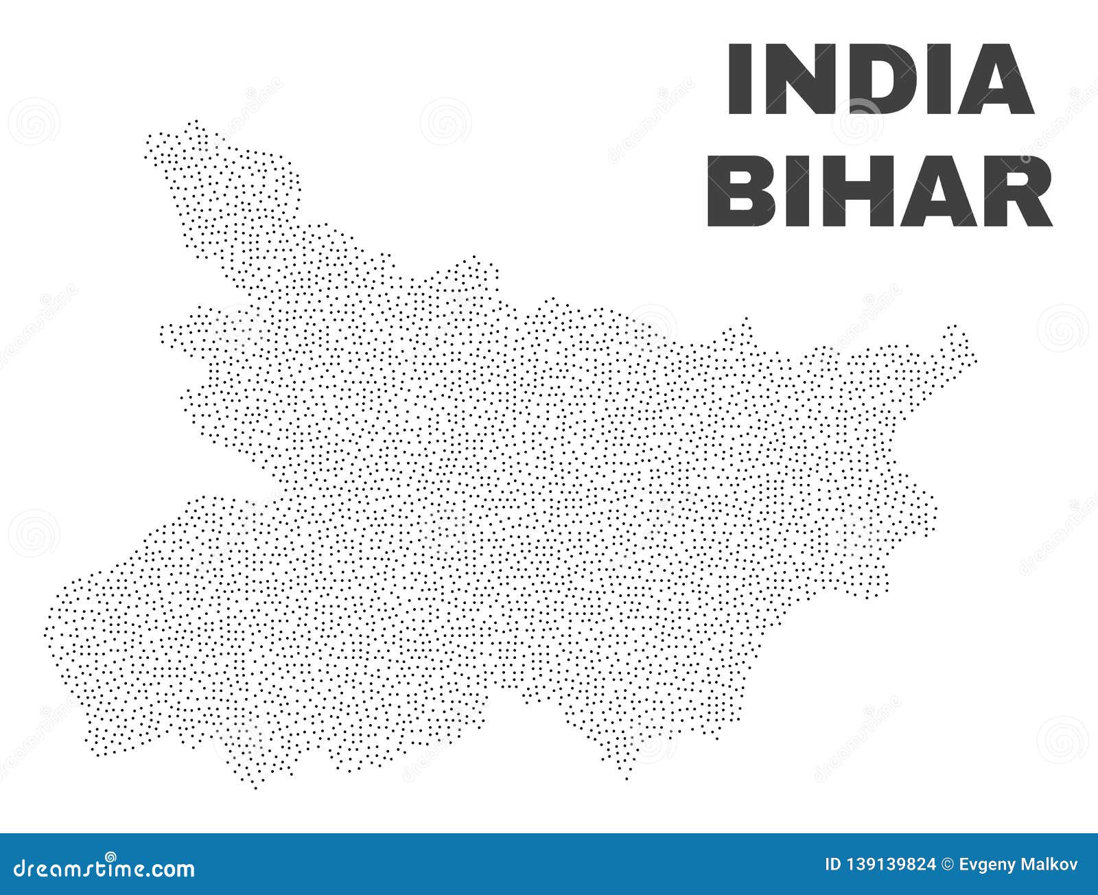 Vector Bihar State Map of Dots Stock Vector - Illustration of ...