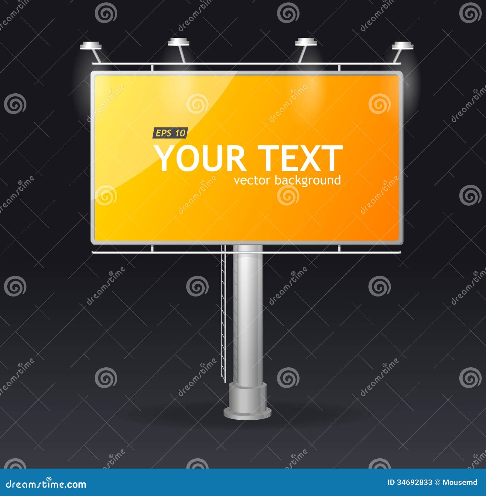 Vector Billboard Screen Template Concept Stock Vector - Illustration of ...