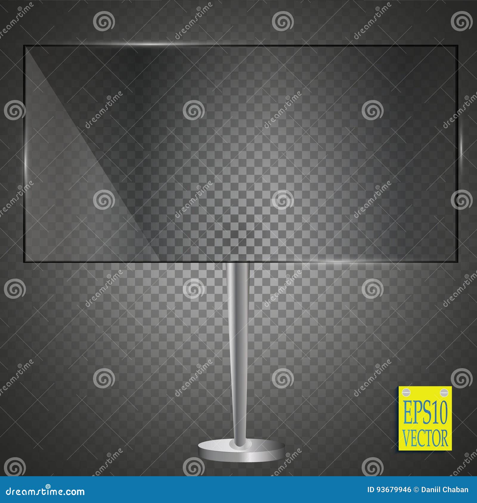 Vector Billboard Screen Template,1,2,3 Concept. | CartoonDealer.com ...