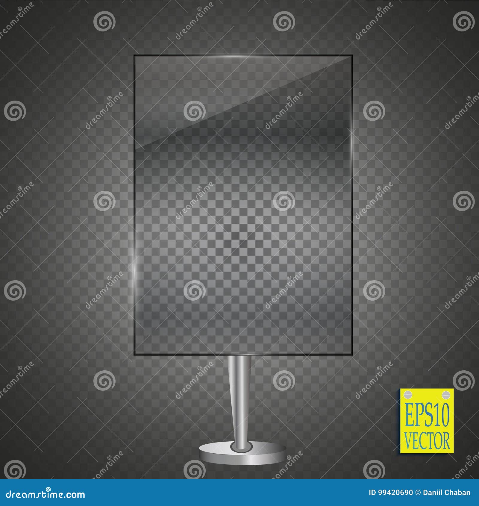 Vector Billboard Blank With Lights On One Rack, Layout. Overlay Object ...