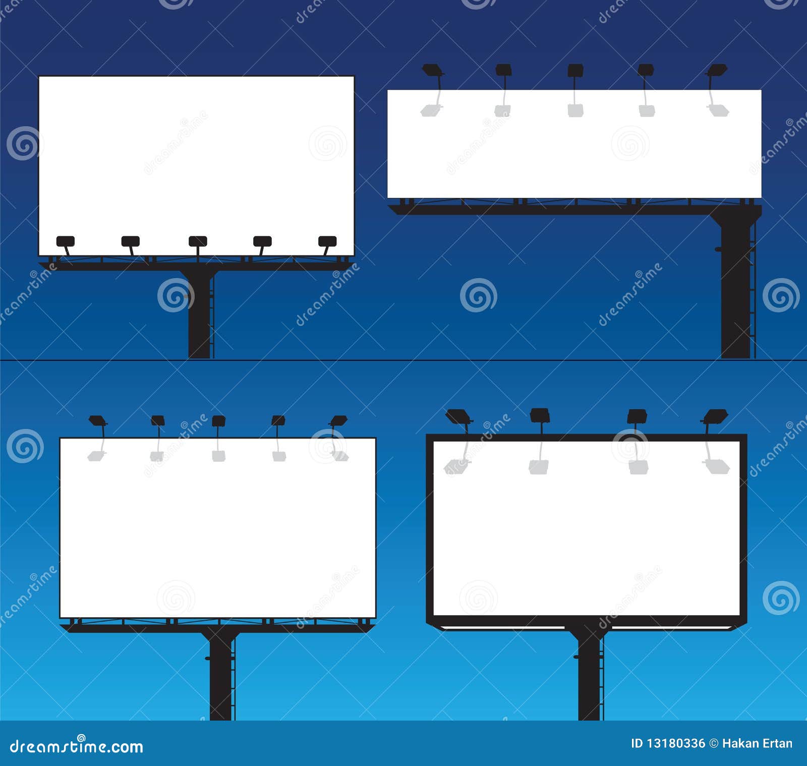 Vector billboards stock vector. Illustration of metal - 13180336