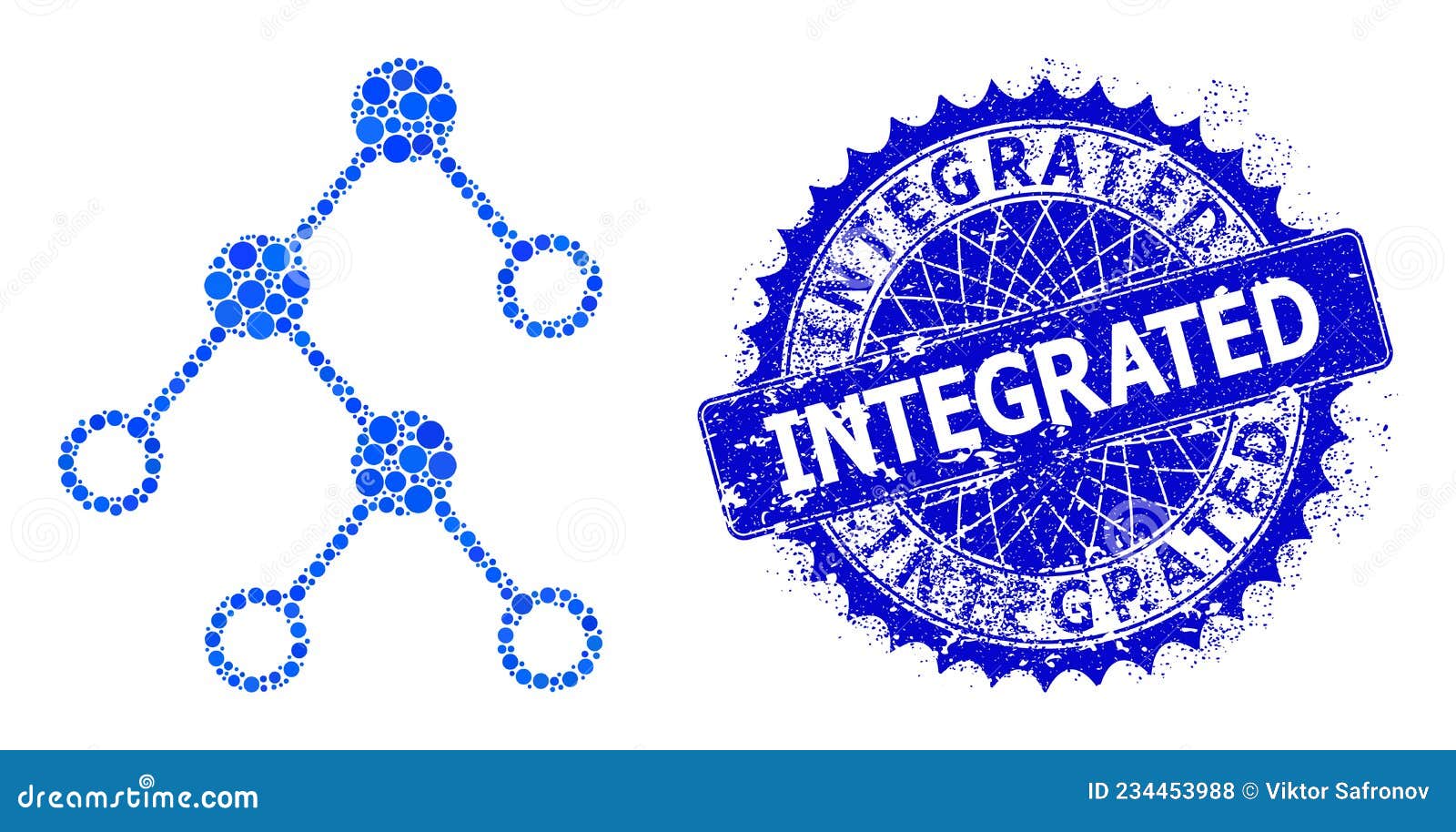 Vector Binary Chart Nodes Composition of Dots with Textured Integrated ...