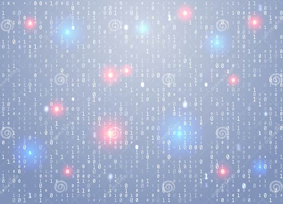 Vector Binary Code Background With Highlight An Important Element Error Software Vulnerability