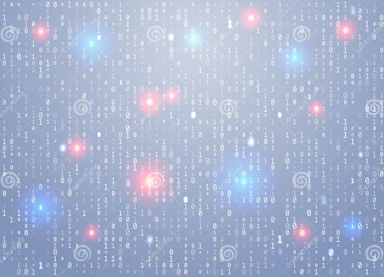 Vector Binary Code Background with Highlight an Important Element, Error, Software Vulnerability ...