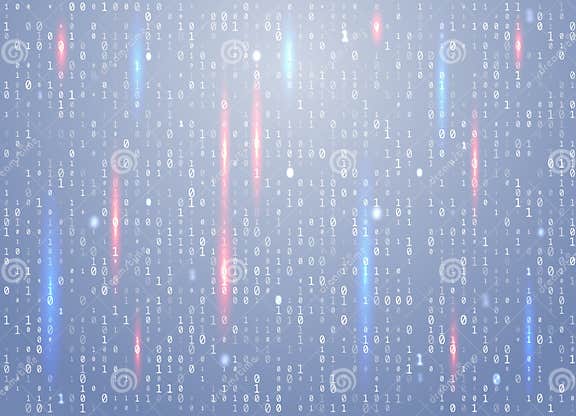 Vector Binary Code Background With Highlight An Important Element Error Software Vulnerability