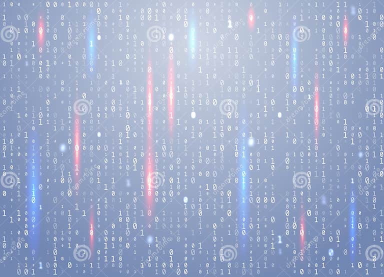 Vector Binary Code Background with Highlight an Important Element, Error, Software Vulnerability ...